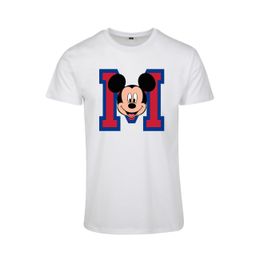Merchcode Damen T-Shirt "Merchcode Herren Mickey Mouse M Face"wei&szlig;, Gr. L, unifarben, 100% Baumwolle, Shirts