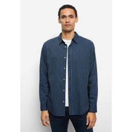 Langarmhemd OLYMP "OLYMP Casual, regular fit, Freizeithemd, Kent", Herren, Gr. L, Normaler Arm, marine, 100% Baumwolle, Hemden