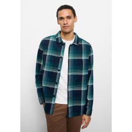 Langarmhemd OLYMP "OLYMP Casual, Overshirt, Freizeithemd, Kent", Herren, Gr. L, Normaler Arm, smaragd, 100% Baumwolle, Hemden