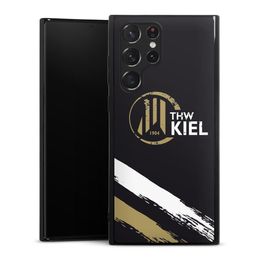 DeinDesign Galaxy S22 Ultra Handy Silikon H&uuml;lle Case schwarz Handyh&uuml;lle Logo Handball Thw Kiel