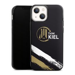 DeinDesign iPhone 13 Mini Handy Slim Case extra d&uuml;nn Silikon Handyh&uuml;lle schwarz H&uuml;lle Logo Handball Thw Kiel Silikon Slim Case