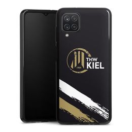 DeinDesign Galaxy A12 Handy Silikon H&uuml;lle Case schwarz Handyh&uuml;lle Logo Handball Thw Kiel