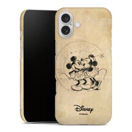 DeinDesign iPhone 16 Plus Handy Premium Case Smartphone Handyh&uuml;lle Schutzh&uuml;lle matt Minnie Mouse Vintage Mickey Mouse Premium Case