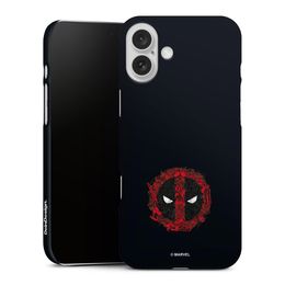 DeinDesign iPhone 16 Plus Handy Premium Case Smartphone Handyh&uuml;lle Schutzh&uuml;lle matt Logo Marvel Deadpool Premium Case