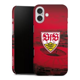 DeinDesign iPhone 16 Plus Handy Premium Case Smartphone Handyh&uuml;lle Schutzh&uuml;lle matt Vfb Stuttgart Official Licensed Product Stadium Premium Case