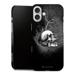 DeinDesign iPhone 16 Plus Handy Premium Case Smartphone Handyh&uuml;lle Schutzh&uuml;lle matt Gothic Skull Skulls Premium Case