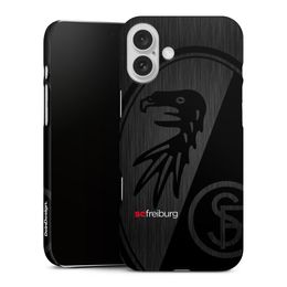 DeinDesign iPhone 16 Plus Handy Premium Case Smartphone Handyh&uuml;lle Schutzh&uuml;lle matt Sc Freiburg Metallic Look Official Licensed Product Premium Case