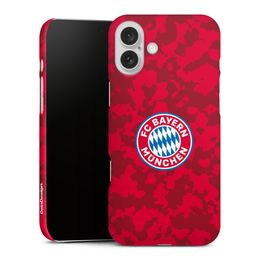 DeinDesign iPhone 16 Plus Handy Premium Case Smartphone Handyh&uuml;lle Schutzh&uuml;lle matt Camouflage Fcb Fc Bayern M&uuml;nchen Premium Case