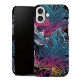 DeinDesign iPhone 16 Plus Handy Premium Case Smartphone Handyh&uuml;lle Schutzh&uuml;lle matt Colourful Flowers Neon Premium Case