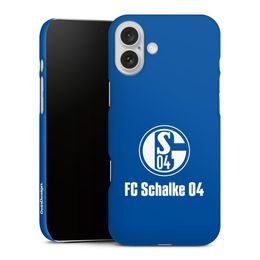DeinDesign iPhone 16 Plus Handy Premium Case Smartphone Handyh&uuml;lle Schutzh&uuml;lle matt Fc Schalke 04 Official Licensed Product Logo Premium Case