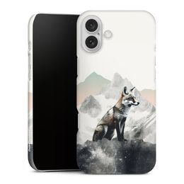 DeinDesign iPhone 16 Plus Handy Premium Case Smartphone Handyh&uuml;lle Schutzh&uuml;lle matt Nature Mountain Fox Premium Case