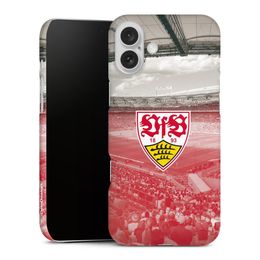 DeinDesign iPhone 16 Plus Handy Premium Case Smartphone Handyh&uuml;lle Schutzh&uuml;lle matt Stadium Vfb Stuttgart Official Licensed Product Premium Case