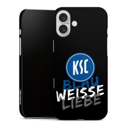 DeinDesign iPhone 16 Plus Handy Premium Case Smartphone Handyh&uuml;lle Schutzh&uuml;lle matt Ksc Karlsruher Sc Official Licensed Product Premium Case