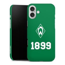 DeinDesign iPhone 16 Plus Handy Premium Case Smartphone Handyh&uuml;lle Schutzh&uuml;lle matt Sv Werder Bremen Official Licensed Product Statement Premium Case