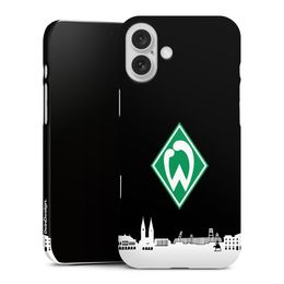 DeinDesign iPhone 16 Plus Handy Premium Case Smartphone Handyh&uuml;lle Schutzh&uuml;lle matt Skyline Sv Werder Bremen Official Licensed Product Premium Case