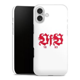 DeinDesign iPhone 16 Plus Handy Premium Case Smartphone Handyh&uuml;lle Schutzh&uuml;lle matt Official Licensed Product Lettering Vfb Stuttgart Premium Case