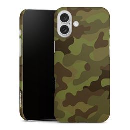 DeinDesign iPhone 16 Plus Handy Premium Case Smartphone Handyh&uuml;lle Schutzh&uuml;lle matt Camouflage Tarnmuster Army Premium Case