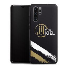 DeinDesign Huawei P30 Pro Handy Silikon H&uuml;lle Case schwarz Handyh&uuml;lle Logo Handball Thw Kiel