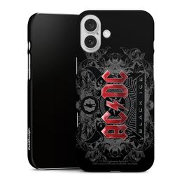 DeinDesign iPhone 16 Plus Handy Premium Case Smartphone Handyh&uuml;lle Schutzh&uuml;lle matt Merchandise Black Ice Acdc Premium Case