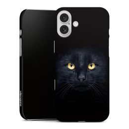 DeinDesign iPhone 16 Plus Handy Premium Case Smartphone Handyh&uuml;lle Schutzh&uuml;lle matt Eye Cat Black Premium Case