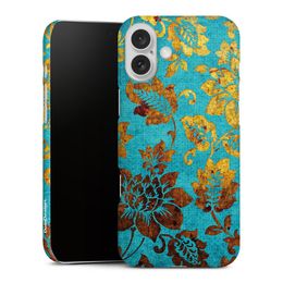 DeinDesign iPhone 16 Plus Handy Premium Case Smartphone Handyh&uuml;lle Schutzh&uuml;lle matt Flowers Vintage Ornament Premium Case