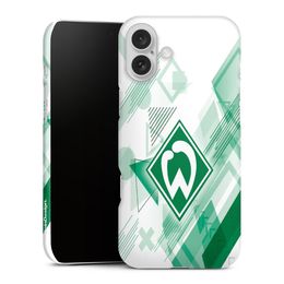 DeinDesign iPhone 16 Plus Handy Premium Case Smartphone Handyh&uuml;lle Schutzh&uuml;lle matt Official Licensed Product Sv Werder Bremen Muster Premium Case