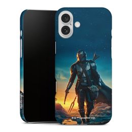 DeinDesign iPhone 16 Plus Handy Premium Case Smartphone Handyh&uuml;lle Schutzh&uuml;lle matt Star Wars The Mandalorian Sunset Premium Case