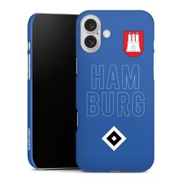 DeinDesign iPhone 16 Plus Handy Premium Case Smartphone Handyh&uuml;lle Schutzh&uuml;lle matt Official Licensed Product Hamburg Hamburger Sv Premium Case