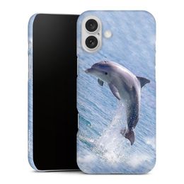 DeinDesign iPhone 16 Plus Handy Premium Case Smartphone Handyh&uuml;lle Schutzh&uuml;lle matt Wale Ocean Dolphin Premium Case
