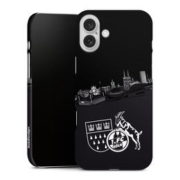 DeinDesign iPhone 16 Plus Handy Premium Case Smartphone Handyh&uuml;lle Schutzh&uuml;lle matt Skyline Official Licensed Product 1. Fc K&ouml;ln Premium Case