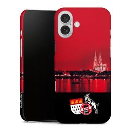 DeinDesign iPhone 16 Plus Handy Premium Case Smartphone Handyh&uuml;lle Schutzh&uuml;lle matt 1. Fc K&ouml;ln Skyline Official Licensed Product Premium Case