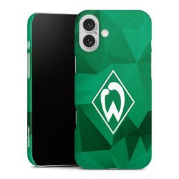 DeinDesign iPhone 16 Plus Handy Premium Case Smartphone Handyh&uuml;lle Schutzh&uuml;lle matt Camouflage Sv Werder Bremen Official Licensed Product Premium Case