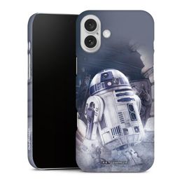 DeinDesign iPhone 16 Plus Handy Premium Case Smartphone Handyh&uuml;lle Schutzh&uuml;lle matt Robot Merchandise Star Wars Premium Case