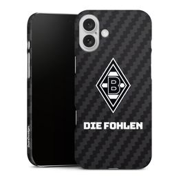 DeinDesign iPhone 16 Plus Handy Premium Case Smartphone Handyh&uuml;lle Schutzh&uuml;lle matt Borussia M&ouml;nchengladbach Carbon Gladbach Premium Case