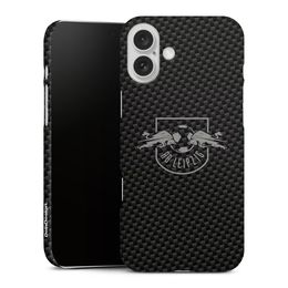 DeinDesign iPhone 16 Plus Handy Premium Case Smartphone Handyh&uuml;lle Schutzh&uuml;lle matt Rb Leipzig Carbon Metallic Look Premium Case