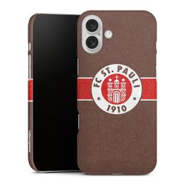 DeinDesign iPhone 16 Plus Handy Premium Case Smartphone Handyh&uuml;lle Schutzh&uuml;lle matt Fc St. Pauli Logo Official Licensed Product Premium Case