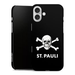 DeinDesign iPhone 16 Plus Handy Premium Case Smartphone Handyh&uuml;lle Schutzh&uuml;lle matt Totenkopf Fc St. Pauli Official Licensed Product Premium Case