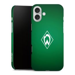 DeinDesign iPhone 16 Plus Handy Premium Case Smartphone Handyh&uuml;lle Schutzh&uuml;lle matt Merchandise Sv Werder Bremen Logo Premium Case