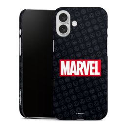 DeinDesign iPhone 16 Plus Handy Premium Case Smartphone Handyh&uuml;lle Schutzh&uuml;lle matt Logo Marvel Comic Premium Case