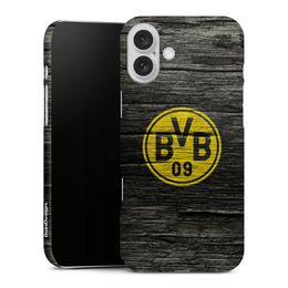 DeinDesign iPhone 16 Plus Handy Premium Case Smartphone Handyh&uuml;lle Schutzh&uuml;lle matt Wooden Look Bvb Borussia Dortmund Premium Case