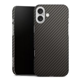 DeinDesign iPhone 16 Plus Handy Premium Case Smartphone Handyh&uuml;lle Schutzh&uuml;lle matt Carbon Metallic Look Muster Premium Case