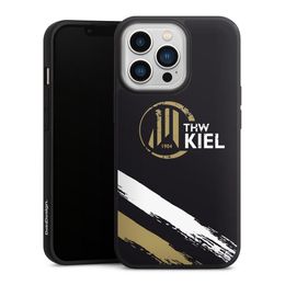 DeinDesign iPhone 13 Pro Handy Premium Silikon H&uuml;lle Handyh&uuml;lle schwarz Case Logo Handball Thw Kiel Silikon Premium Case