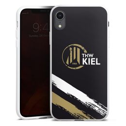 DeinDesign iPhone Xr Handy Silikon H&uuml;lle Case wei&szlig; Handyh&uuml;lle Logo Handball Thw Kiel Silikon Case