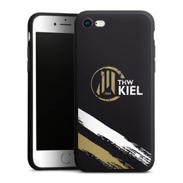 DeinDesign iPhone SE (2020) Handy Premium Silikon H&uuml;lle Handyh&uuml;lle schwarz Case Thw Kiel Handball Logo Silikon Premium Case
