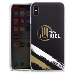DeinDesign iPhone Xs Max Handy Silikon H&uuml;lle Case transparent Handyh&uuml;lle Logo Handball Thw Kiel Silikon Case