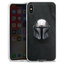 DeinDesign iPhone Xs Max Handy Silikon H&uuml;lle Case transparent Handyh&uuml;lle Star Wars Official Licensed Product The Mandalorian Silikon Case