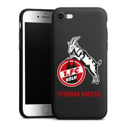DeinDesign iPhone SE (2022) Handy Premium Silikon H&uuml;lle Handyh&uuml;lle schwarz Case Official Licensed Product Transparent 1. Fc K&ouml;ln Silikon Premium Case