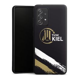 DeinDesign Galaxy A52s 5G Handy Premium Silikon H&uuml;lle Handyh&uuml;lle schwarz Case Logo Handball Thw Kiel Silikon Premium Case