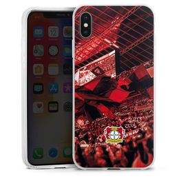 DeinDesign iPhone Xs Max Handy Silikon H&uuml;lle Case transparent Handyh&uuml;lle Merchandise Official Licensed Product Bayer 04 Leverkusen Silikon Case