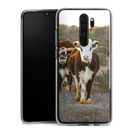 DeinDesign Xiaomi Redmi Note 8 Pro Handy Silikon H&uuml;lle Case transparent Handyh&uuml;lle Farmer Cow Calf Silikon Case